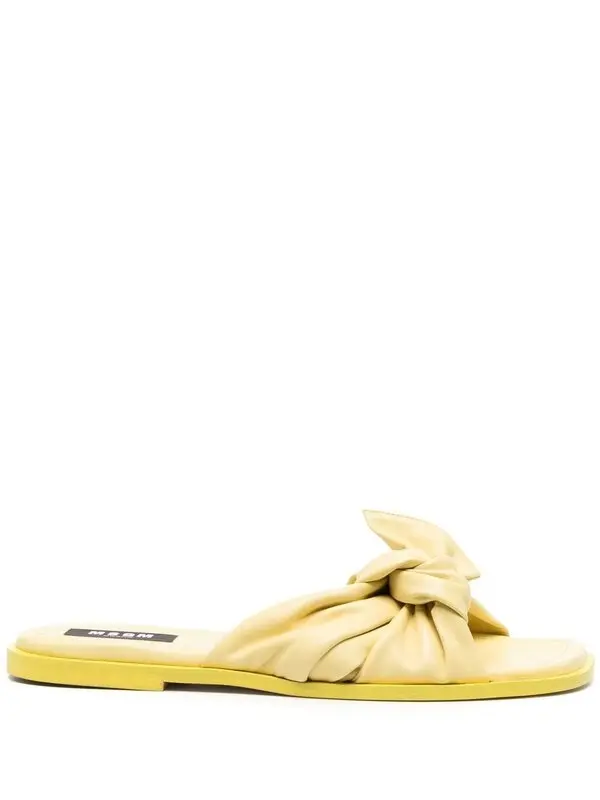 MSGM Knot-strap Leather Sandals