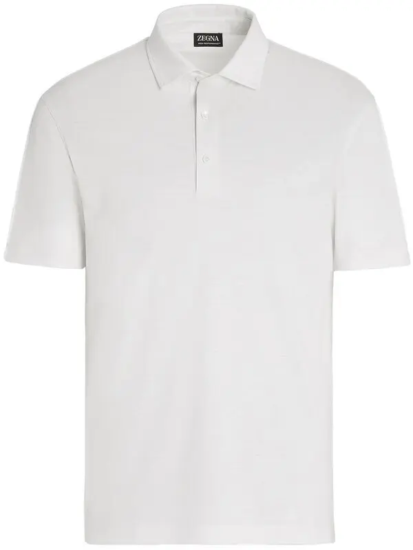 Zegna High Performance Wool Polo Shirt - White