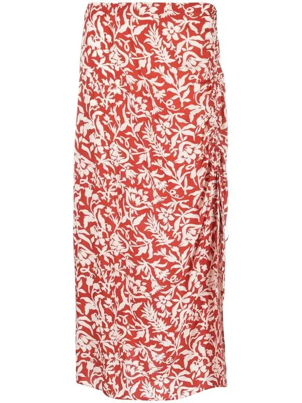 Ralph Lauren Floral Print Midi Skirt