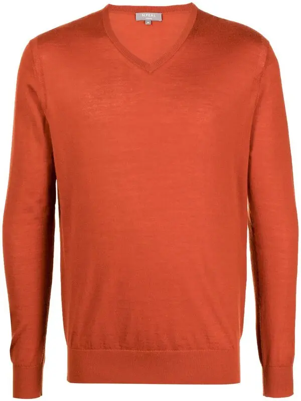 N.peal The Conduit V-neck Jumper - Orange