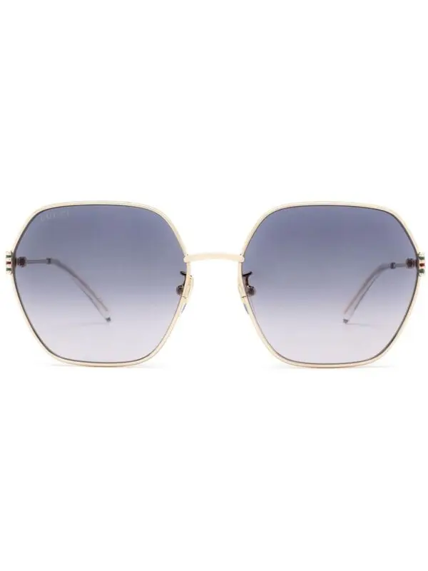 Gucci Geometric-frame Hexagonal Sunglasses