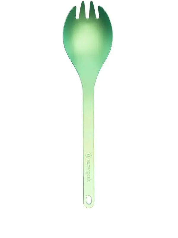 SNOW PEAK Engraved-logo Titanium Spork - Green