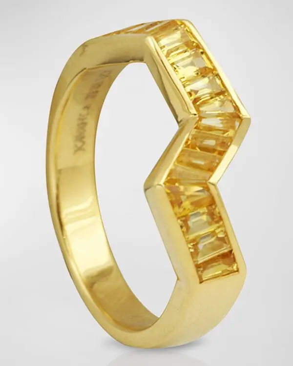 KAVANT & SHARART Origami Ziggy Ring - Yellow Sapphire