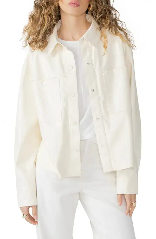 Sanctuary Lori Faux Leather Shacket - Sugar Cook | Editorialist
