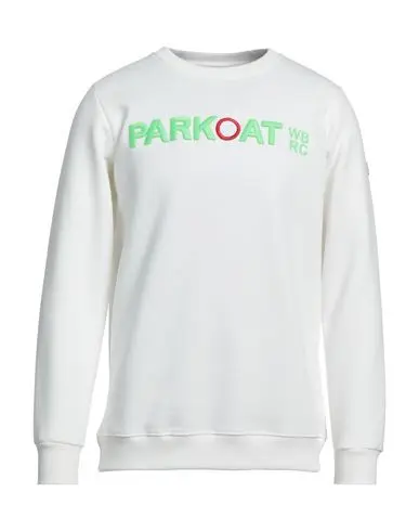 PARKOAT Fleece Sweatshirt With Embroidered Detailing - White