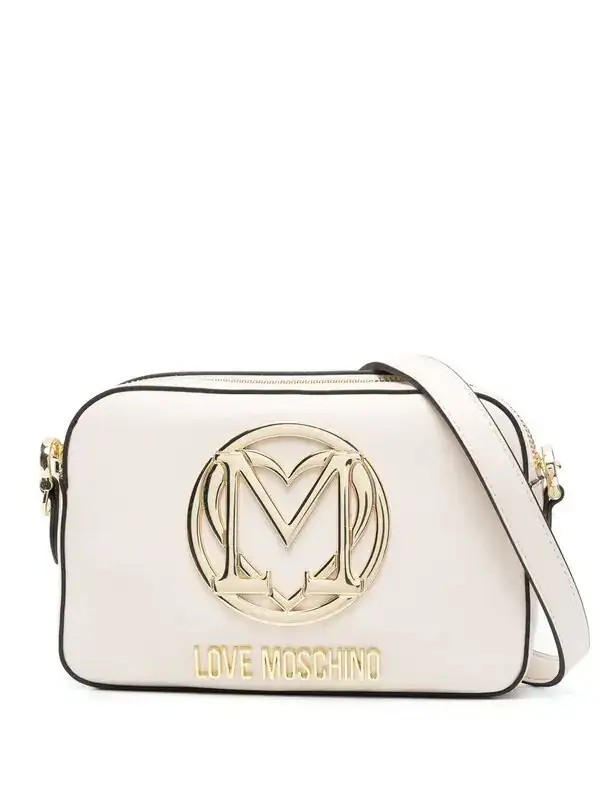 Moschino Logo-Plaque Crossbody Bag In Neutrals 16% Off - Main Image
