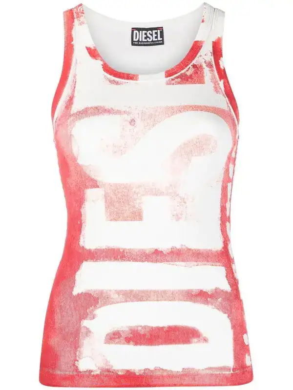 Diesel® T-Anky-G1 Logo-Print Tank Top - Red | Editorialist