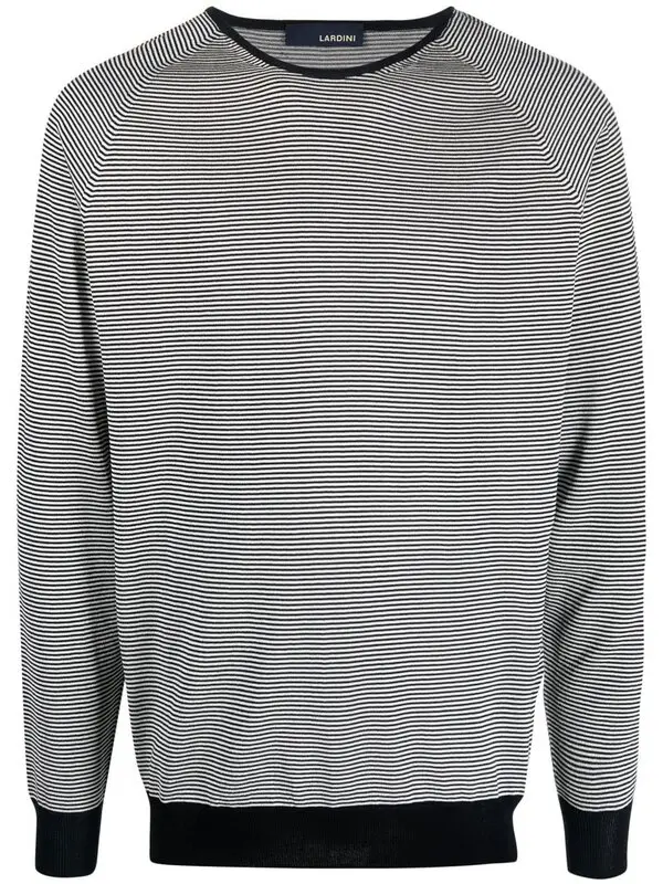 LARDINI Horizontal-stripe Crew Neck Jumper