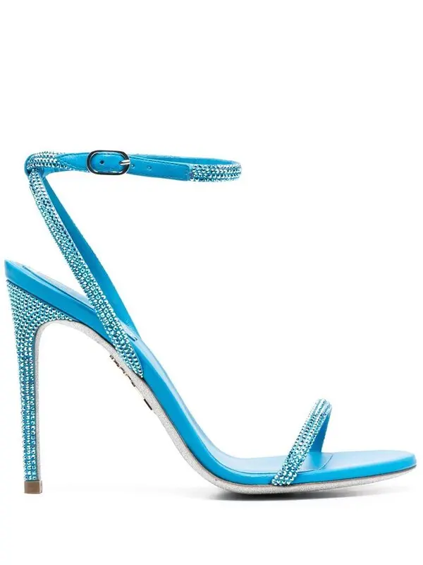 Rene Caovilla Ellabrita 100mm Sandals In Blue 72% Off Editorialist