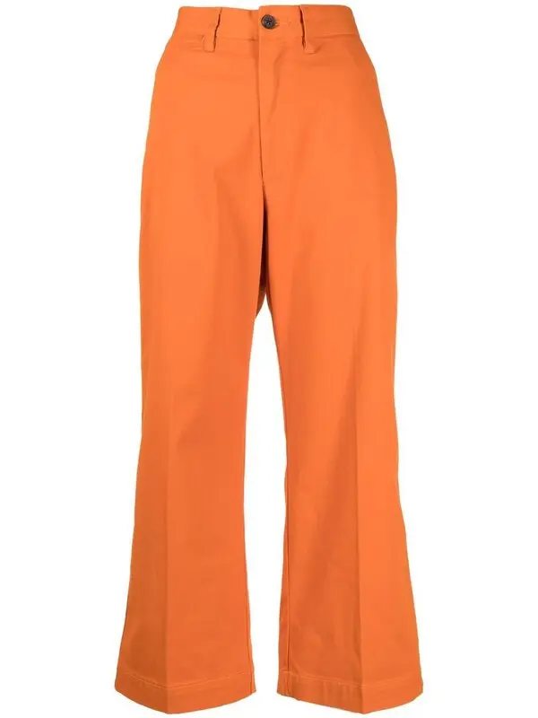 Ralph Lauren Wide-leg Cropped Chinos - Orange