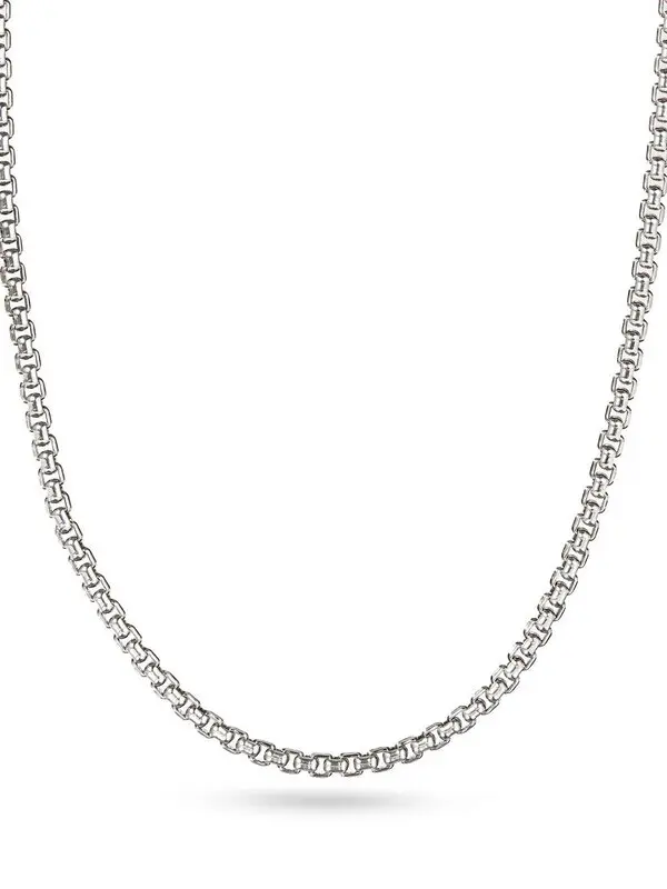 David Yurman 14kt Yellow Gold And Sterling Box Chain Necklace - Silver