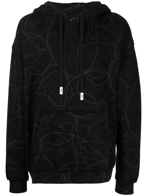 HACULLA. Laser Printed Hoodie - Black
