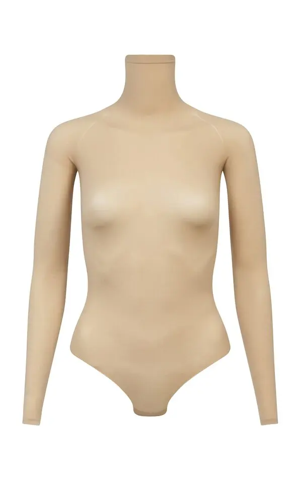 Alaïa Knit Turtleneck Bodysuit - Neutral