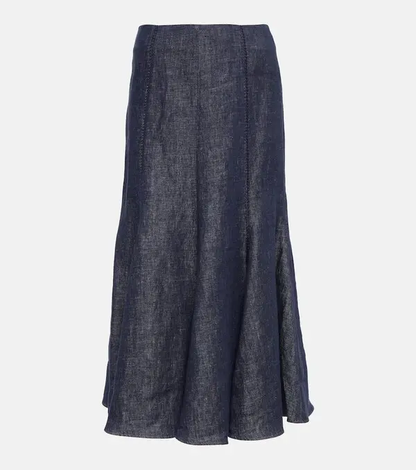 Gabriela Hearst Linen Maxi Skirt