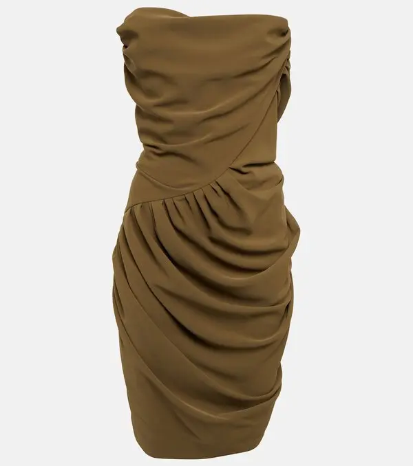 VIVIENNE WESTWOOD Draped Strapless Minidress - Green