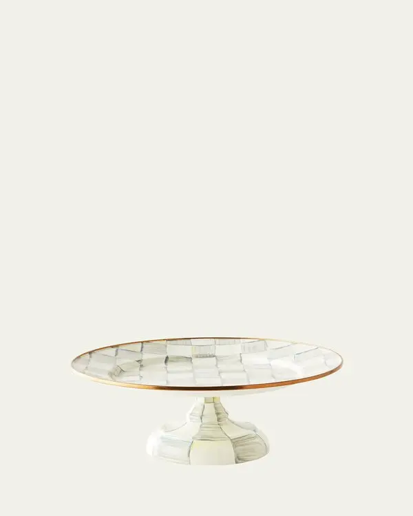 MACKENZIE-CHILDS Sterling Check Enamel Pedestal Platter, Small