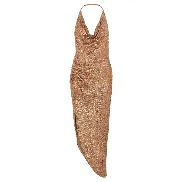 my new love glitter midi dress Evangeline Strapless Glitter Lace Gown main image 0