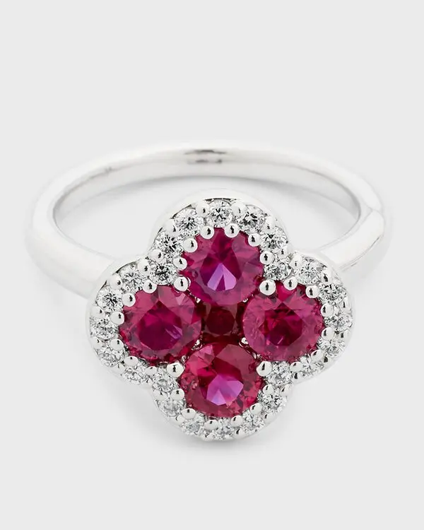 Neiman Marcus 18k Flower Ring, 2.31 Tcw