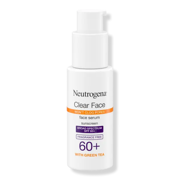 Neutrogena Clear Face Serum Sunscreen With Green Tea, Spf 60