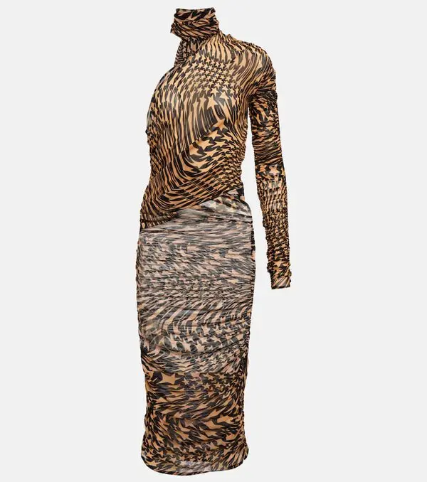 MUGLER Printed Cutout Minidress