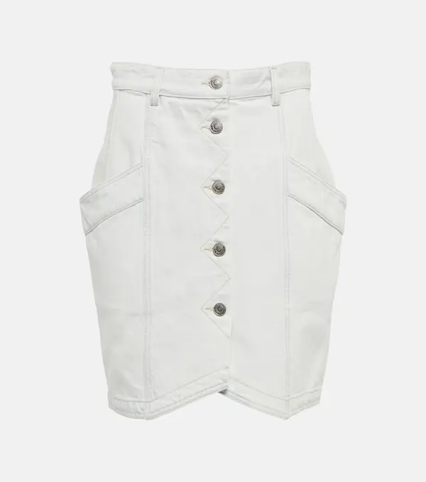 MARANT ETOILE Sabel High-rise Denim Miniskirt - Blue