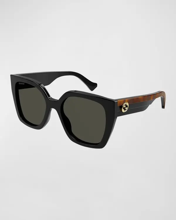 Gucci Gg Injection Plastic Cat-eye Sunglasses - Black
