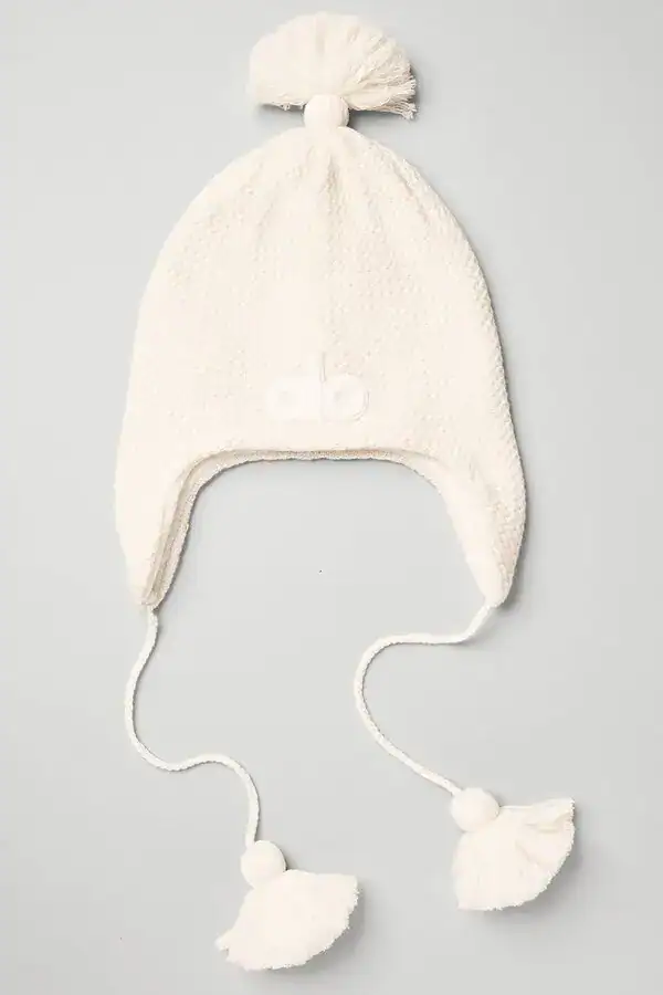 Alo Yoga Cool Skies Earflap Beanie Hat - Ivory | Editorialist