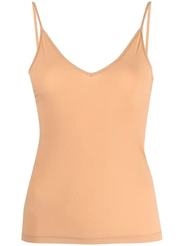 JIL SANDER V-neck Sleeveless Top - Brown