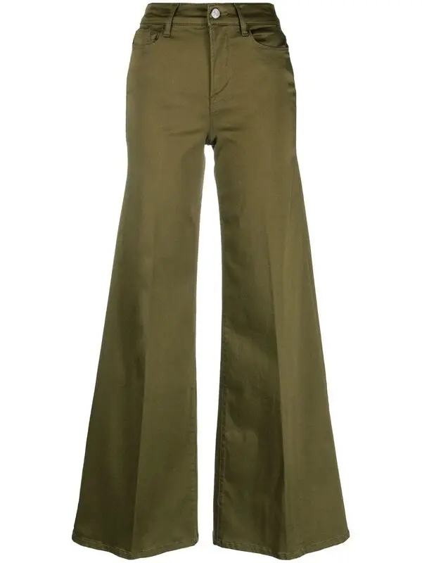 FRAME Le Pixie Palazzo Wide-leg Jeans - Green