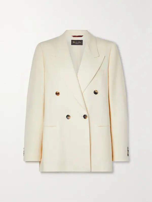 Loro Piana Aurora Linen And Wool-blend Twill Blazer - White