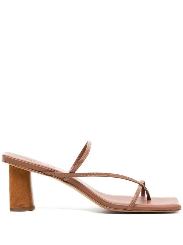 REJINA PYO Harley Square-toe 65mm Sandals - Brown