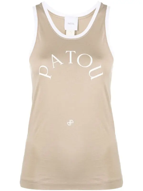 Patou Logo-print Tank Top - Brown