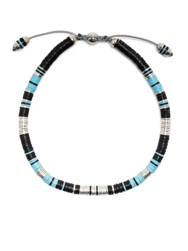 MAOR 18kt White Gold Beaded Bracelet - Blue