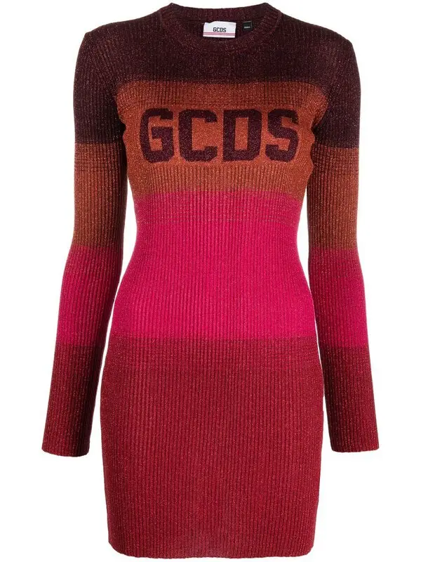 Gcds Wide Stripe Mini Dress - Red