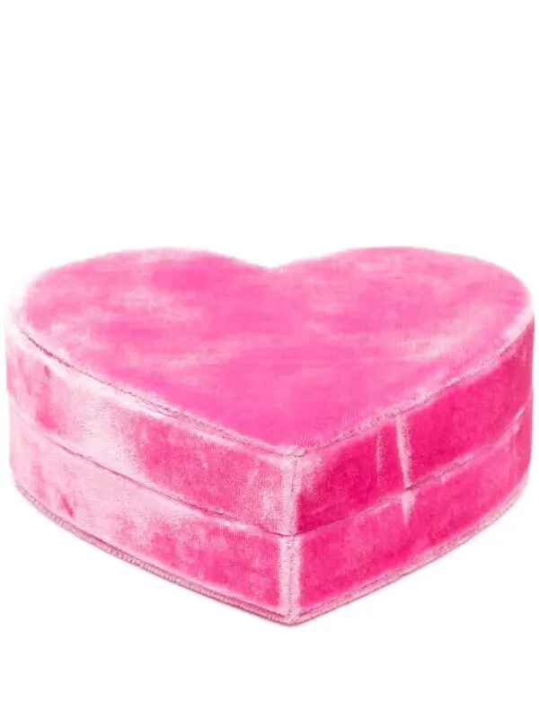 ROXANNE FIRST Velvet-heart Jewellery Box - Pink | Editorialist