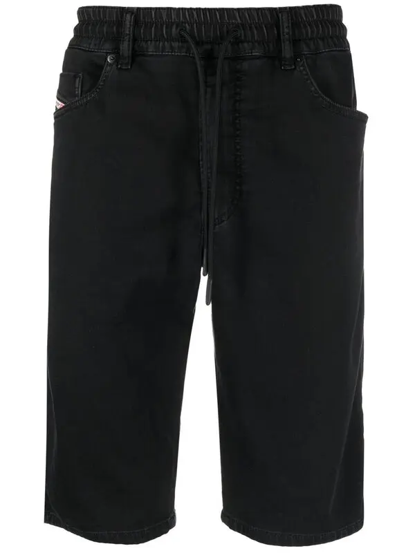 Diesel Straight-leg Denim Bermuda Shorts - Black