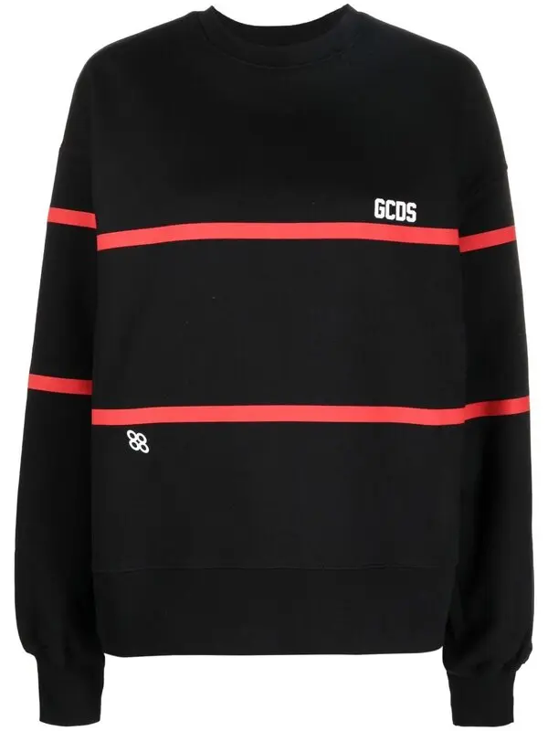 Gcds Stripe-detailed Sweatshirt