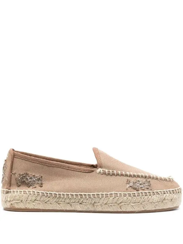 MAISON MARGIELA Embroidered Canvas Espadrilles - Neutrals