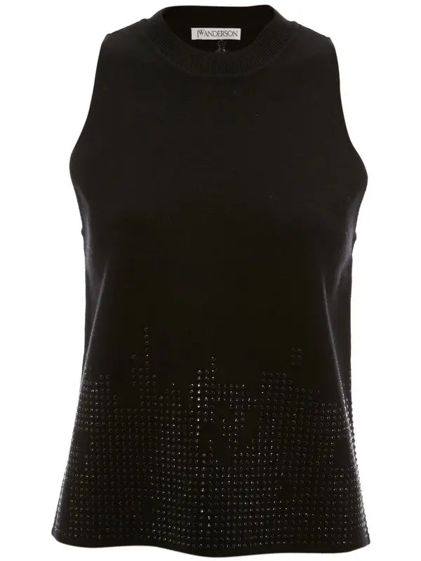 JW Anderson Studded Knit Tank Top - Black
