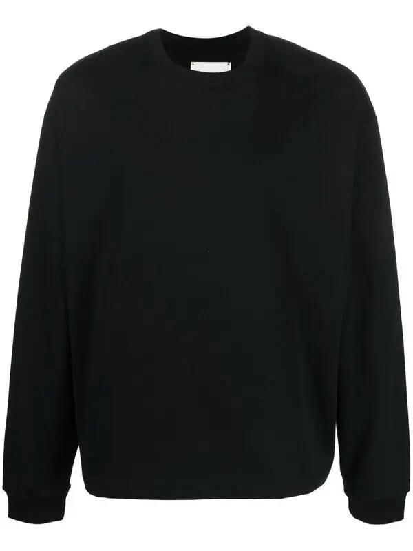 トップス [STUDIO NICHOLSON]CREWNECK SWEAT BLACK Studio Nicholson Crew-Neck Sweatshirt - Black | Editorialist