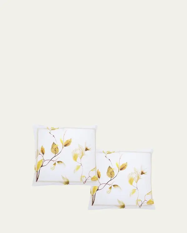 THE LINO Japan 500-thread Count Square Shams, Set Of 2 - Yellow