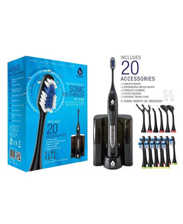 PURSONIC Electric Movement Rechargeable Electric Toothbrush - Black
