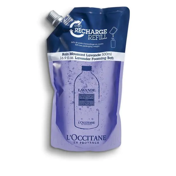 L'OCCITANE Relaxing & Foaming Lavender Bubble Bath Refill Enriched With Lavender Essential Oil 16.90 Fl Oz