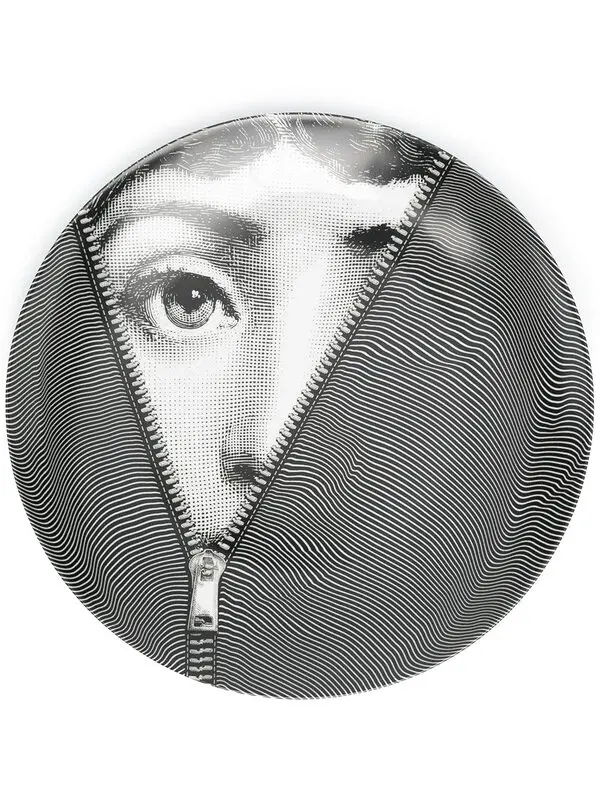 FORNASETTI Tema E Variazioni No.401 Plate - Black