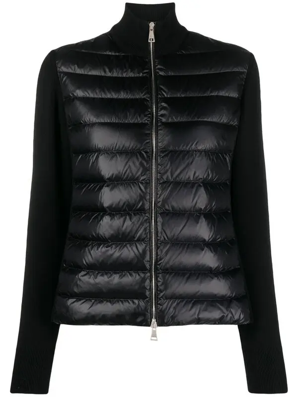 Moncler Quilted Padded Cardigan - Black