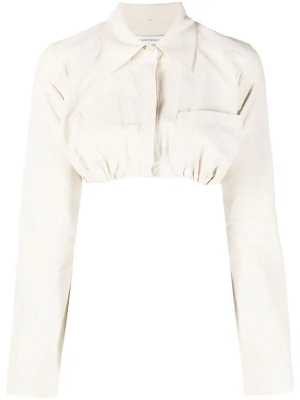 Christopher Esber Built-in Bra Cotton Shirt