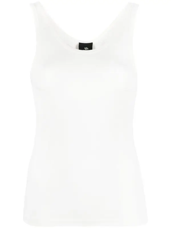 THOM KROM Scoop-neck Tank Top - White