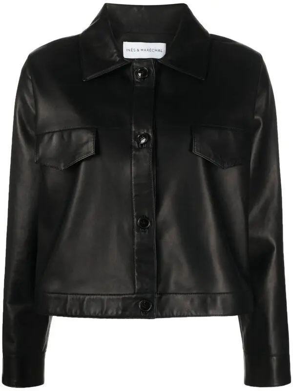 Inès & Maréchal Cropped Leather Jacket