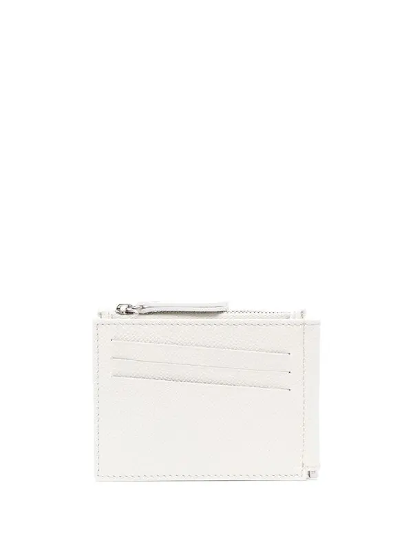 Maison Margiela Leather Money Clip Wallet - White | Editorialist