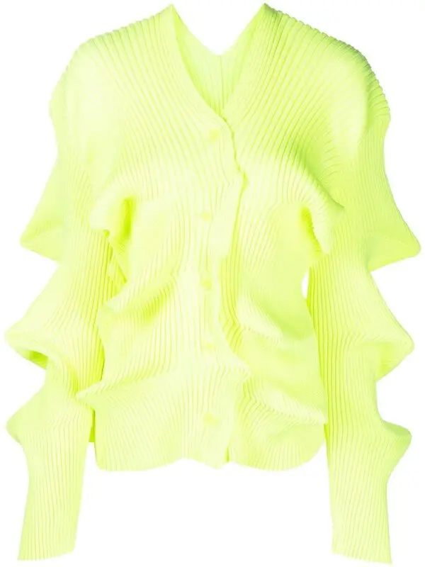 JNBY Wavy Detail Twist Cardigan - Yellow